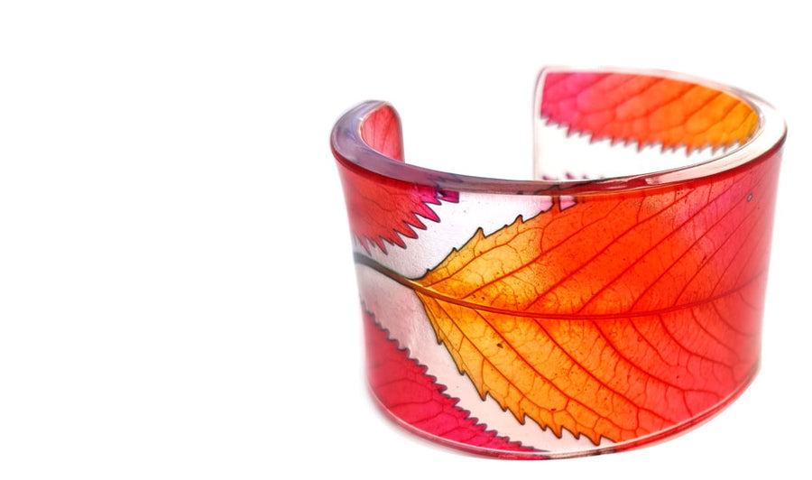 Contemporary Jewellery Floral Recycled Perspex by Sue Gregor