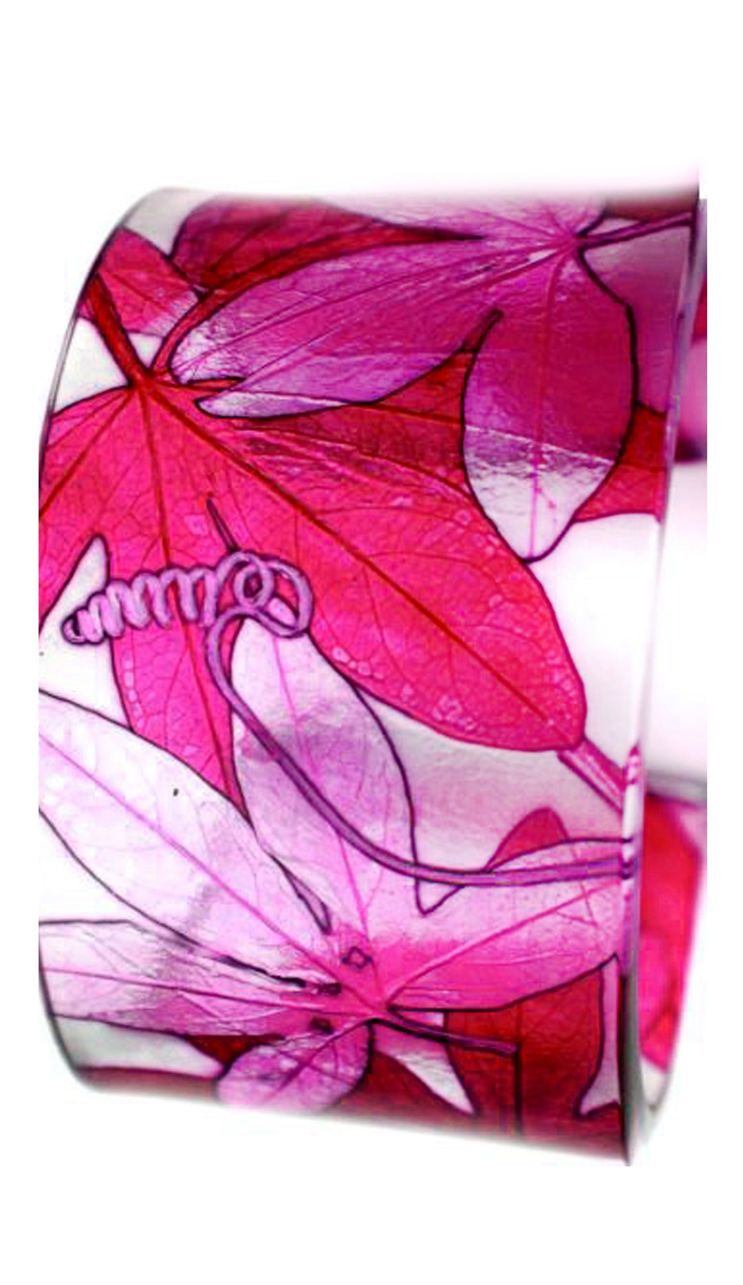 Contemporary Jewellery Floral Recycled Perspex by Sue Gregor